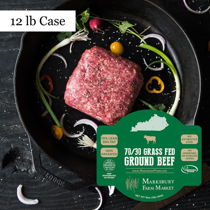 Grass Fed Ground Beef 85/15 - 12lb Case – Marksbury Farm Market